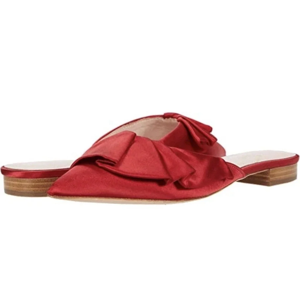 kate spade | Shoes | Kate Spade New York Red Satin Womens Faryn Ballet ...